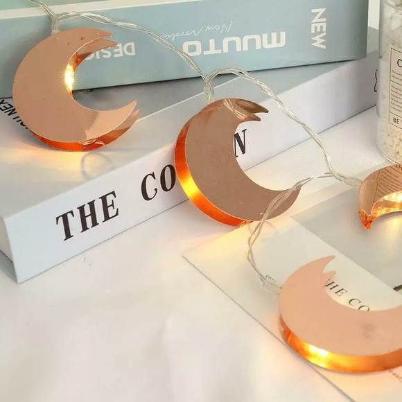 Accents | New Urban Copper Crescent Moon Light Set | Poshmark